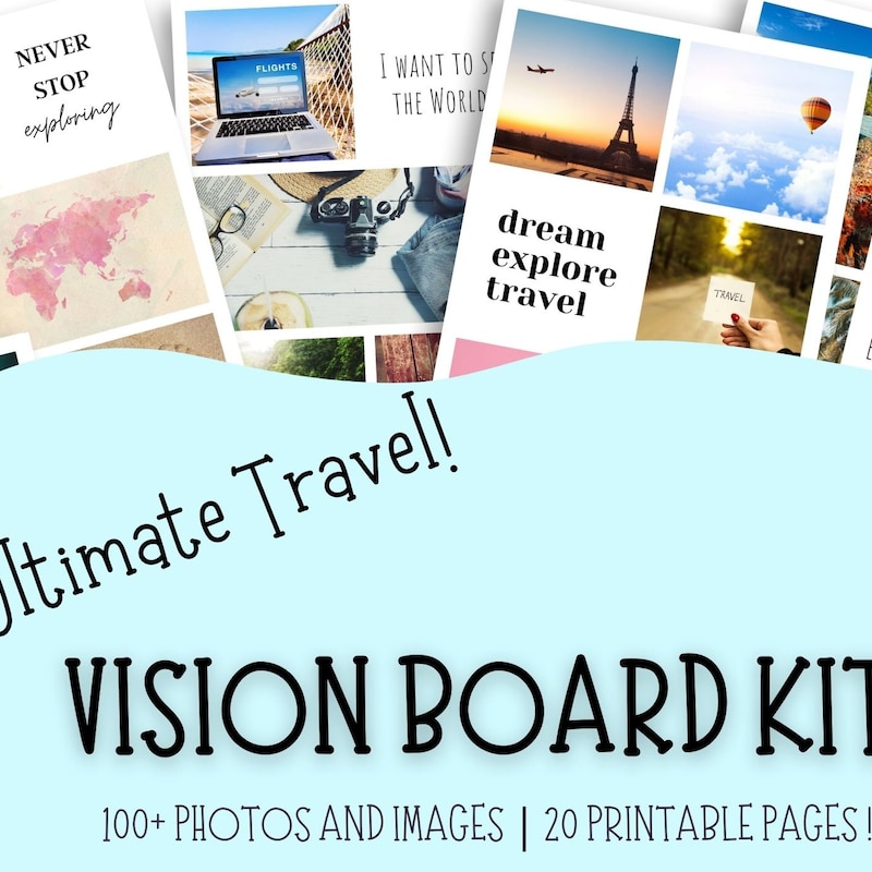 Travel Vision Board Planner - Etsy