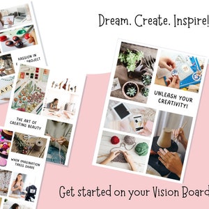 Craft Vision Board Printable, Vision Board Kit, Vision Board Party Kit ...