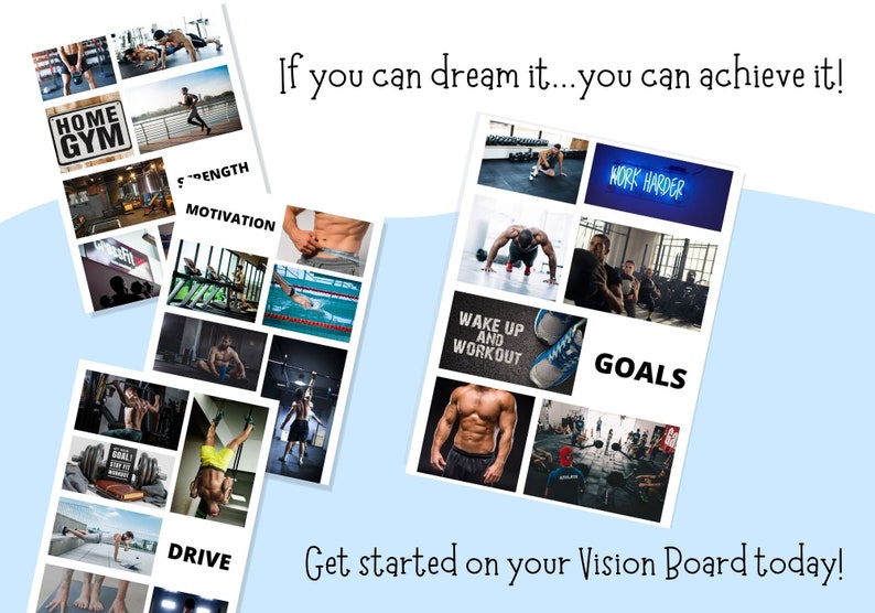 Vision Board Kit for Men, Boys Vision Board Printables, Vision Board ...
