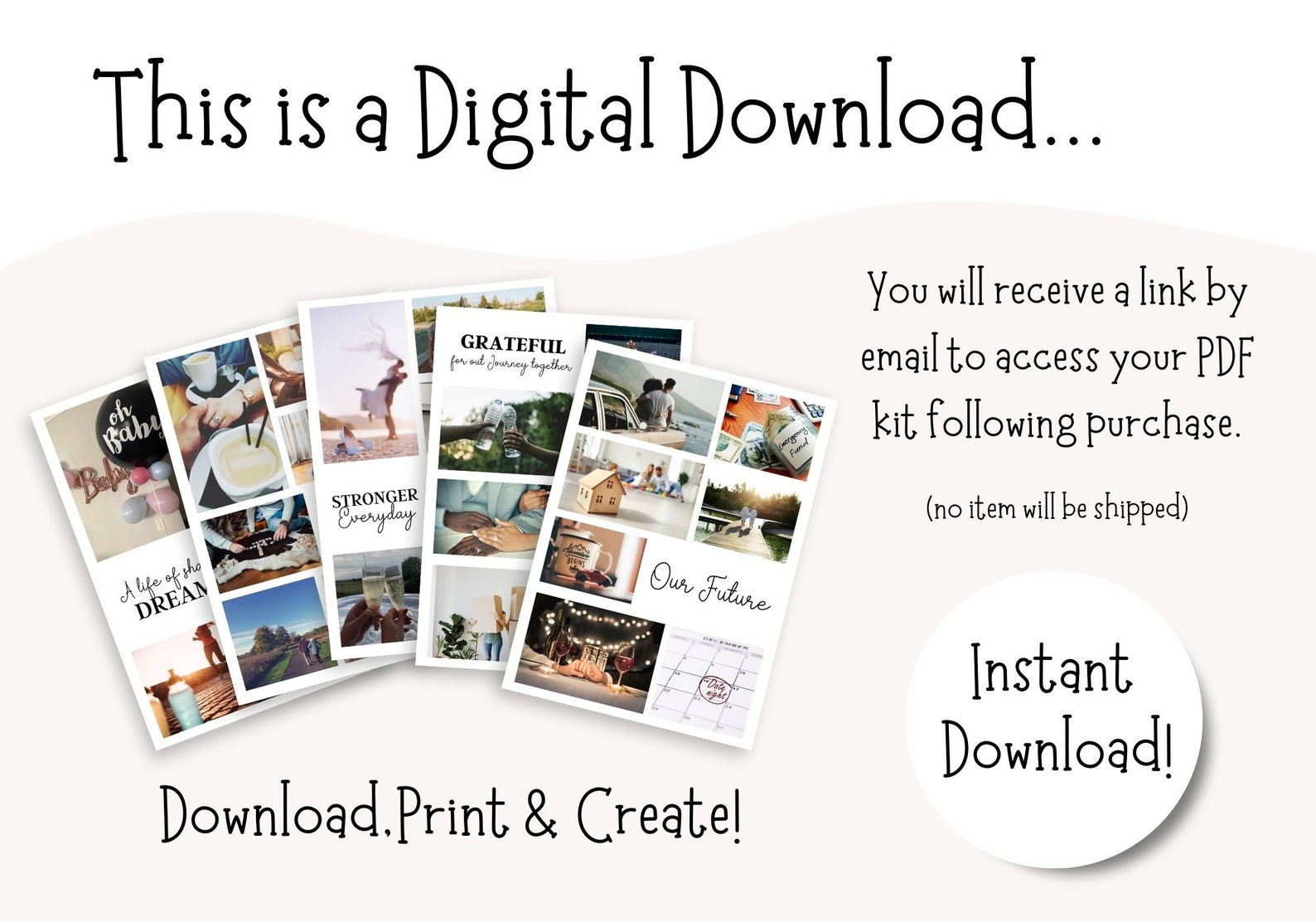 Couples Vision Board Kit, Vision Board Printable, Vision Board 2026 ...