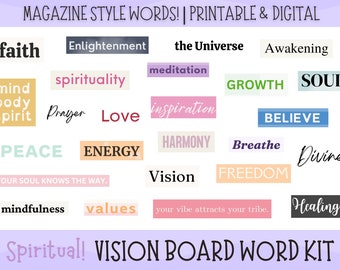 Affirmation Vision Board Words, Vision Board Digital, Affirmation ...