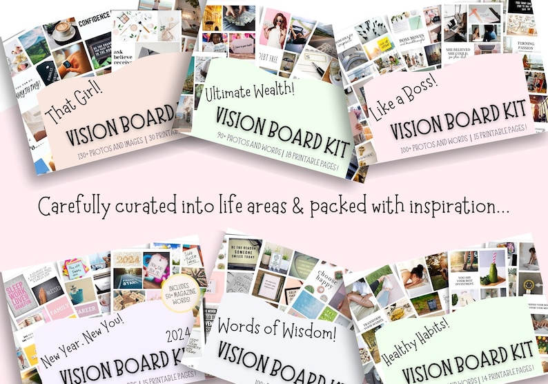 Women's Vision Board Bundle, Vision Board Kit for Women, Vision Board ...