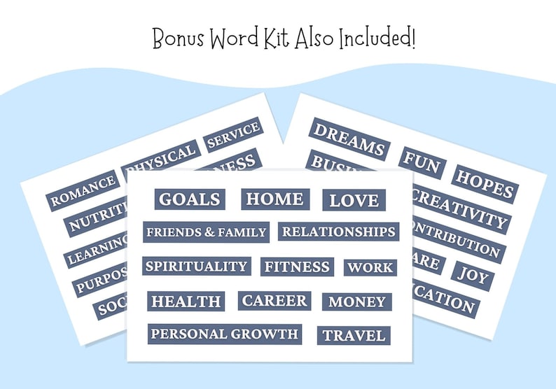 Vision Board Kit for Men, Boys Vision Board Printables, Vision Board ...