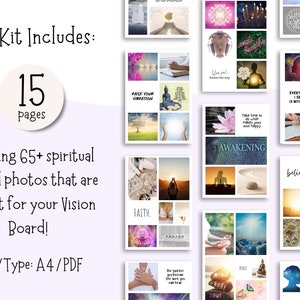Spiritual Vision Board Printable, Vision Board for Women, Vision Board ...