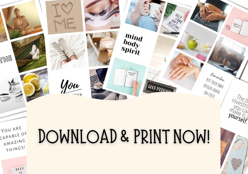Self Care Vision Board Printable Vision Board for Women - Etsy