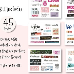 450+ Real Magazine Words Printable, Vision Board Words, Vision Board ...
