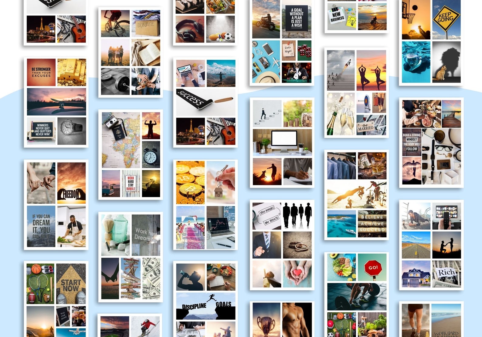 Vision Board Kit for Men, Vision Board Printable, Vision Board for Boys ...