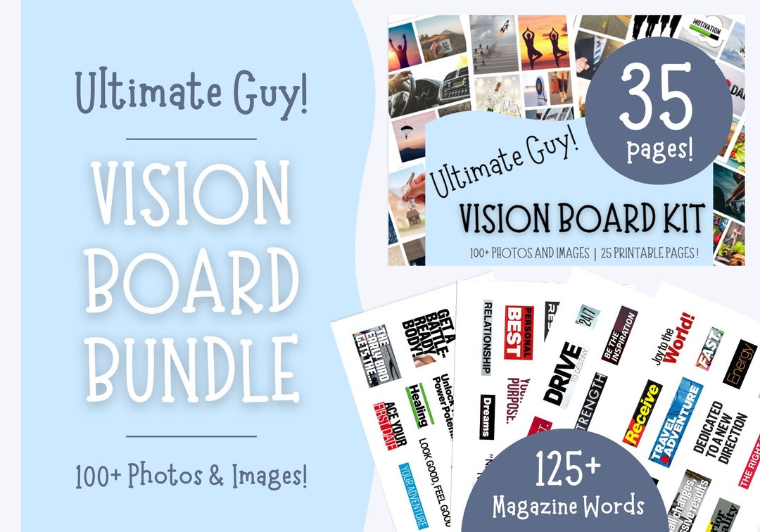 Vision Board for Men Vision Board Printable for Males & Boys - Etsy