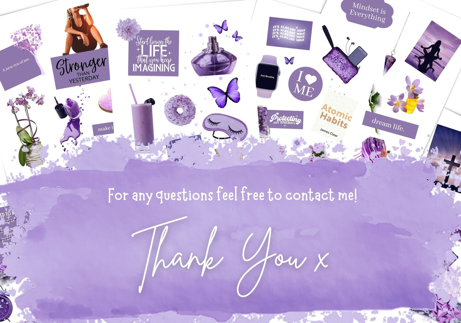 Purple Vision Board Printable, Vision Board Kit for Women 2026, Vision ...