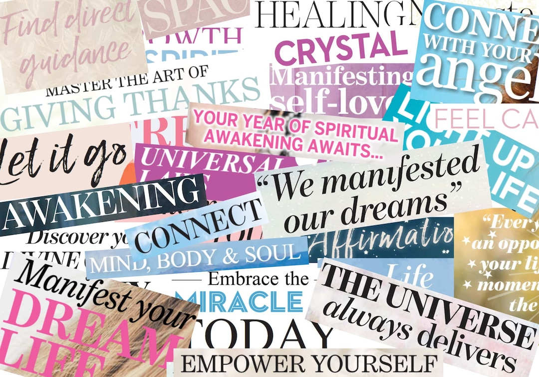 70+ Spiritual 2025! Magazine Words, Vision Board Kit Words, Spiritual ...