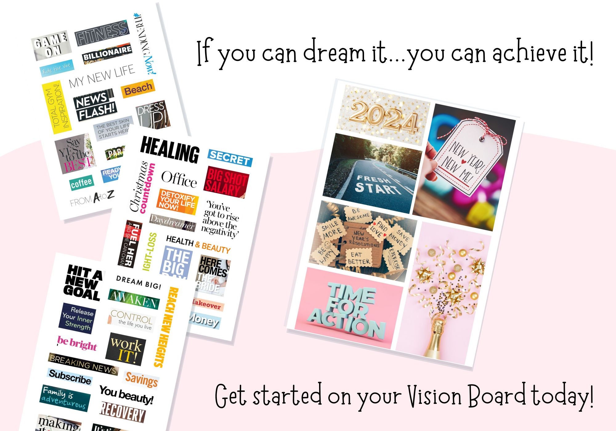 Women's Vision Board Bundle, Vision Board Kit for Women, Vision Board ...