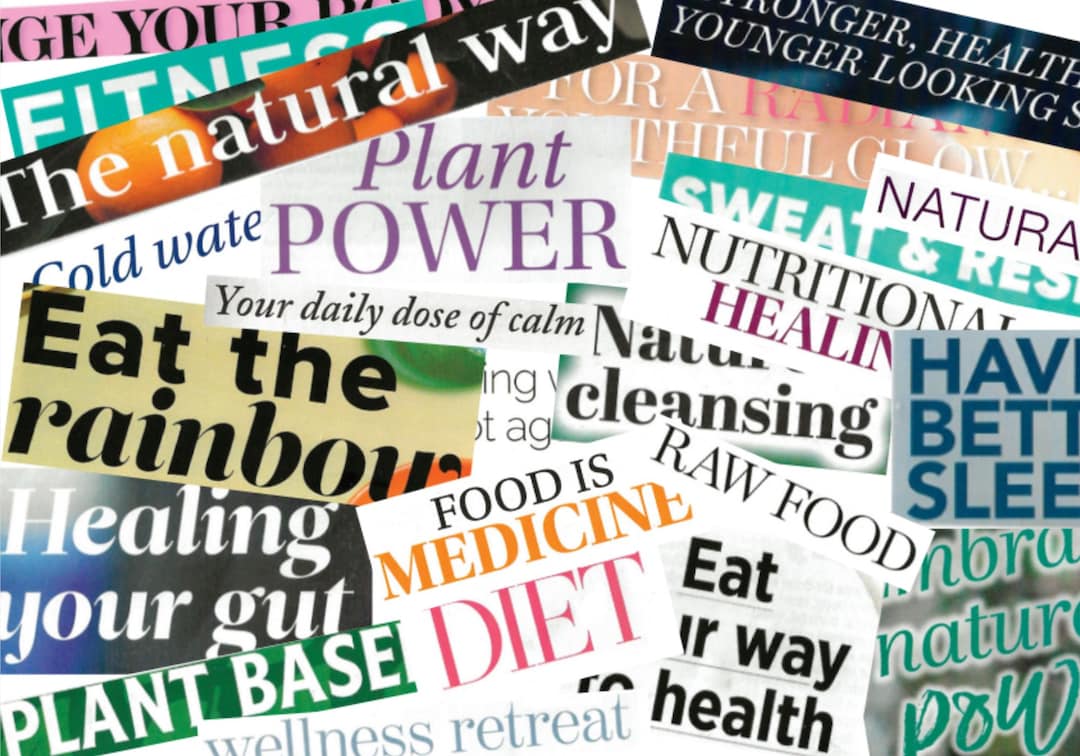 Printable Health & Healing Magazine Words, Vision Board Words, Health ...