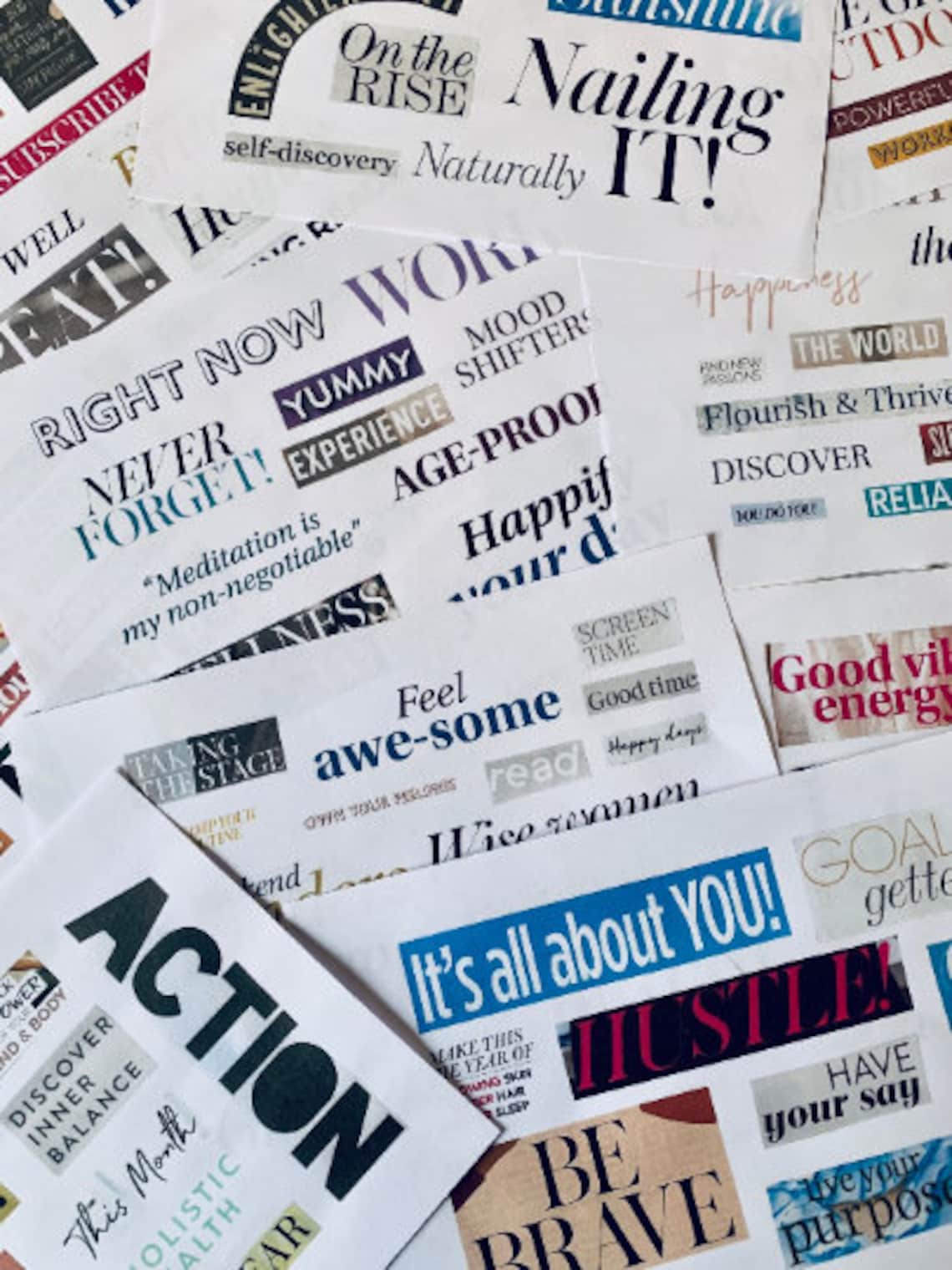 100+ Vision Board Words, Vision Board Party Printable, Vision Board Kit ...