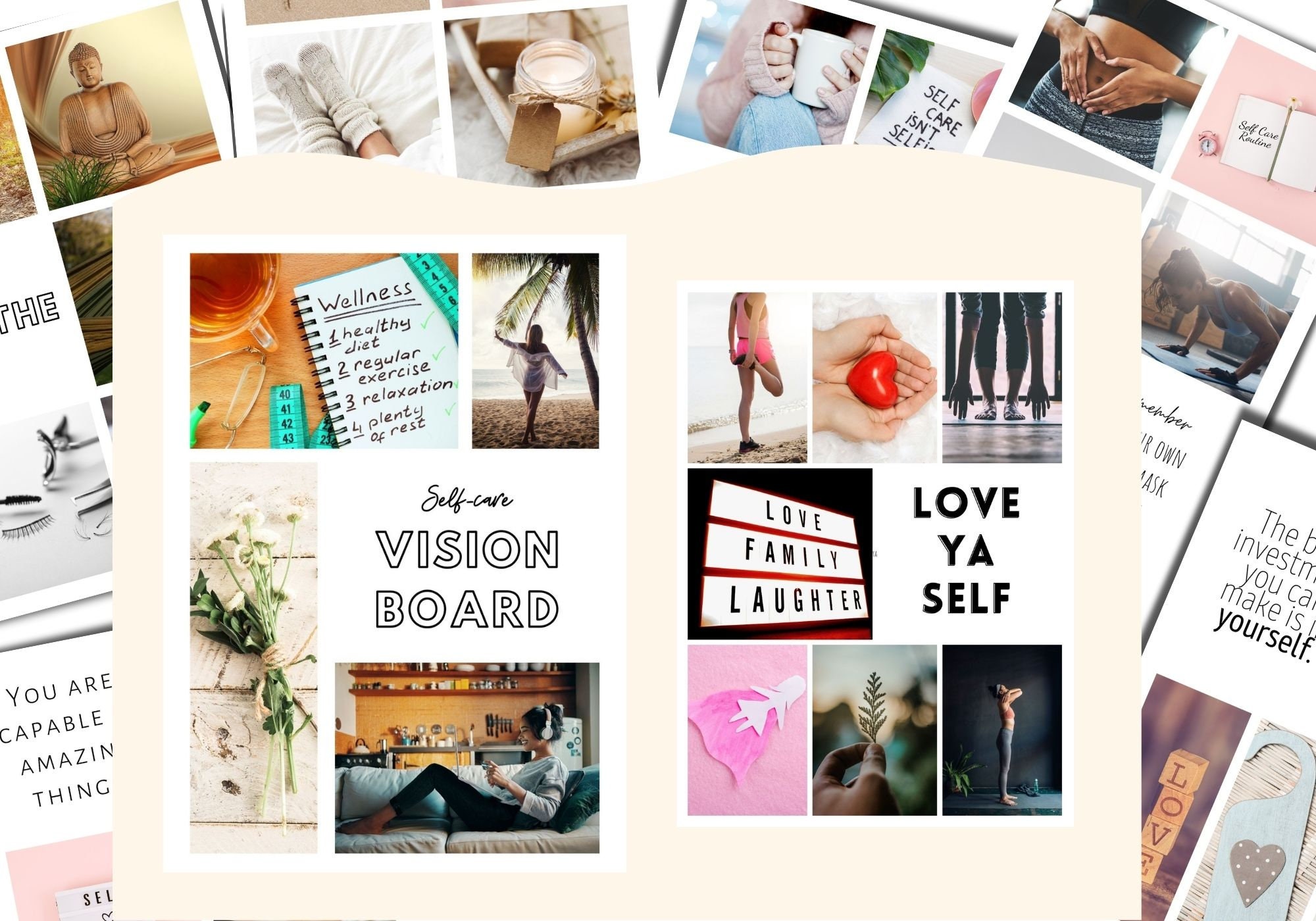 Self Care Vision Board Printable Vision Board for Women - Etsy Australia