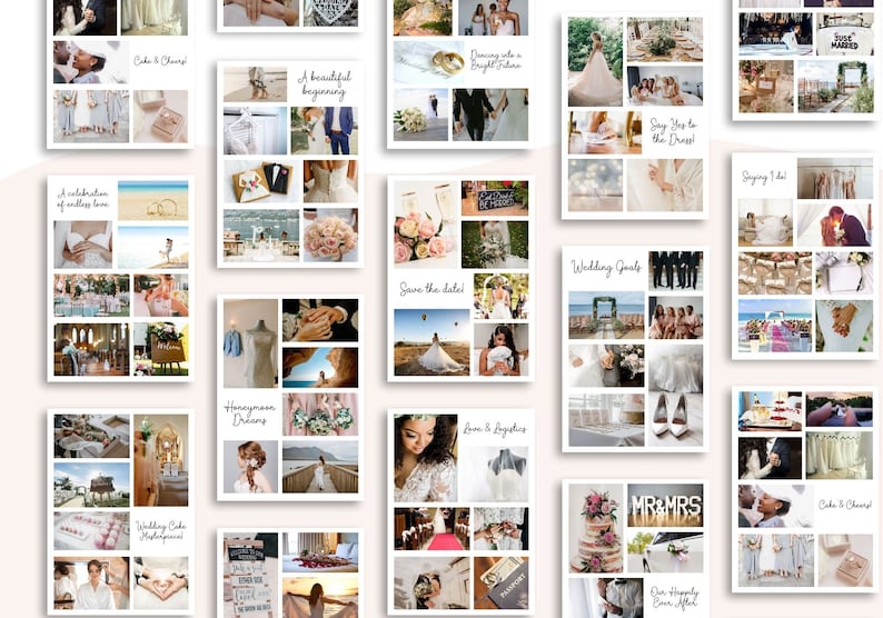 Wedding Vision Board Kit, Vision Board Printable, Wedding Planning ...