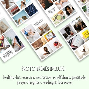 Healthy Habits Vision Board Printable, Vision Board 2025, Health Vision ...