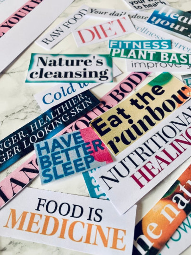 Printable Health & Healing Magazine Words, Vision Board Words, Health ...