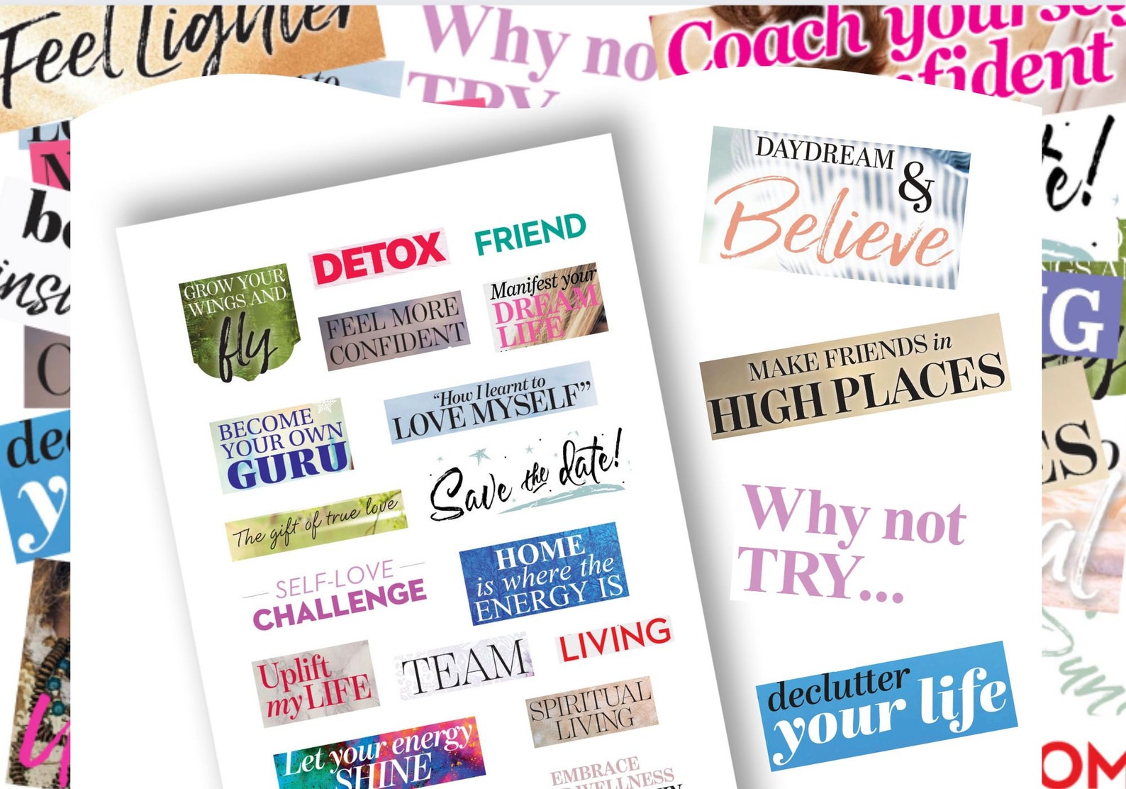 50+ Magazine Words Printable, Vision Board Words, Vision Board 2026 ...
