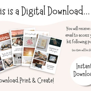 Vision Board Faith Printable, Christian Vision Board Kit, Vision Board ...