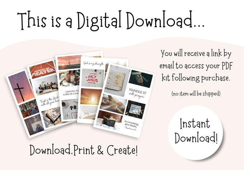 Vision Board Faith Printable, Christian Vision Board Kit, Vision Board ...