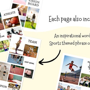 Sports Vision Board Kit, Vision Board Printables for Women, Vision ...