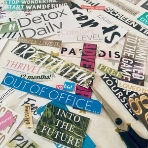 Real Magazine Words! Vision Board Words Printable, Vision Board Party ...