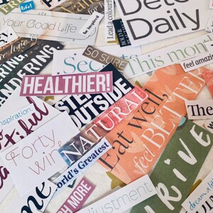 Real Magazine Words! Vision Board Words Printable, Vision Board Party ...
