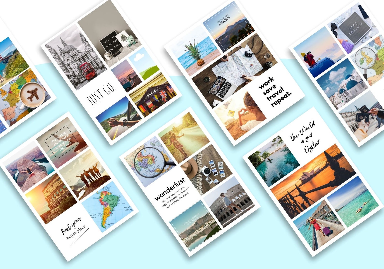 Travel Vision Board Kit, Vision Board Printable, Vision Board Party Kit ...