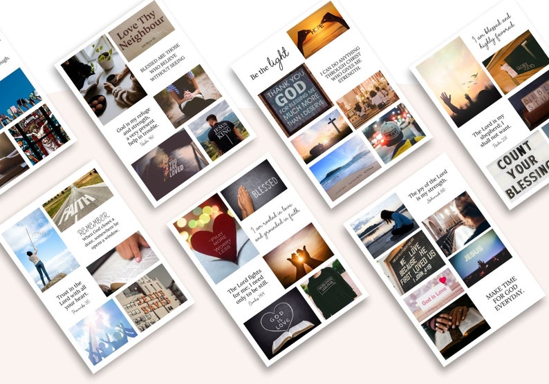 Vision Board Faith Printable, Christian Vision Board Kit, Vision Board ...