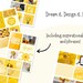 Vision Board Printable , Yellow Vision Board Kit, Vision Board Party ...