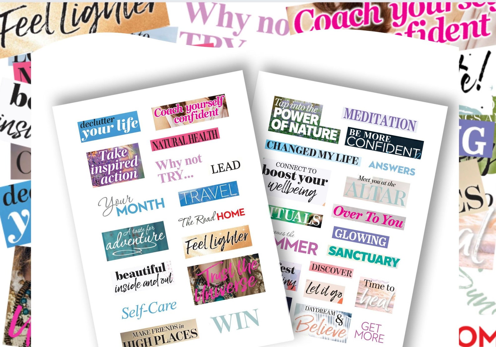 50+ Magazine Words Printable, Vision Board Words, Vision Board 2026 ...