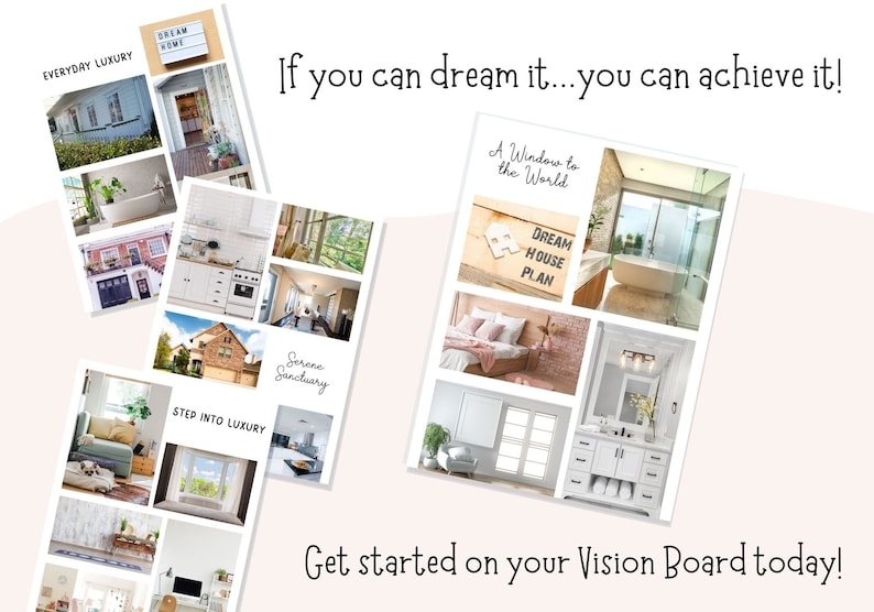 Dream Home Vision Board, Couples Vision Board, Vision Board Printable ...