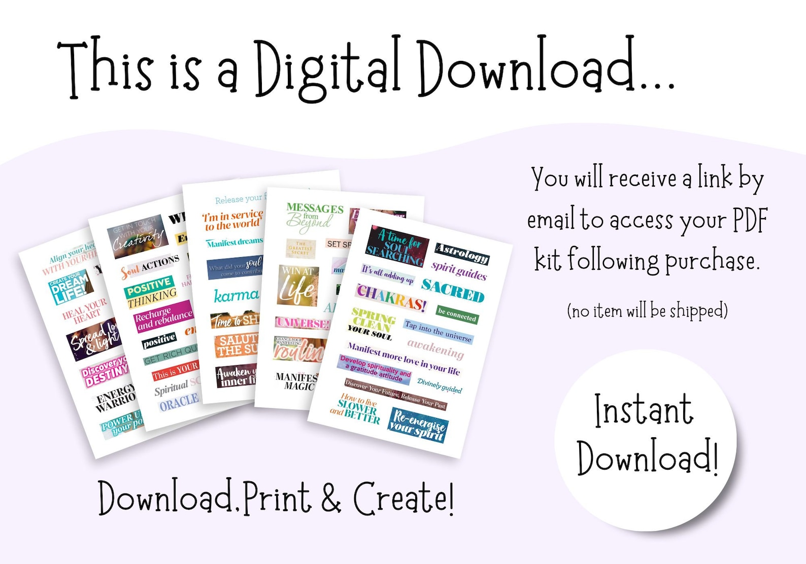 200+ Spiritual Magazine Words, Vision Board Kit Words, Vision Board ...