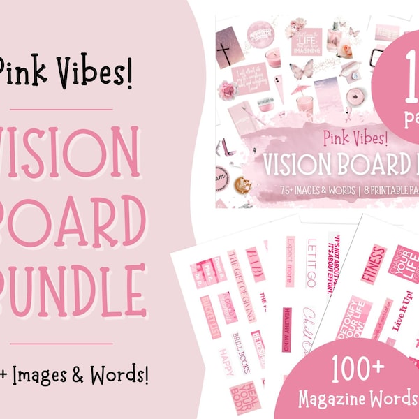 Pink Collage Kit - Etsy