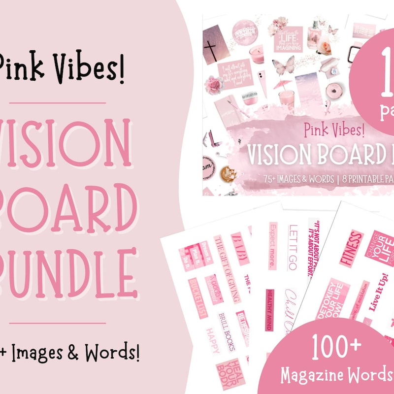 Pink Collage Kit - Etsy
