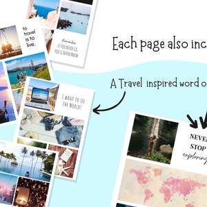 Travel Vision Board Kit, Vision Board Printable, Vision Board Party Kit ...