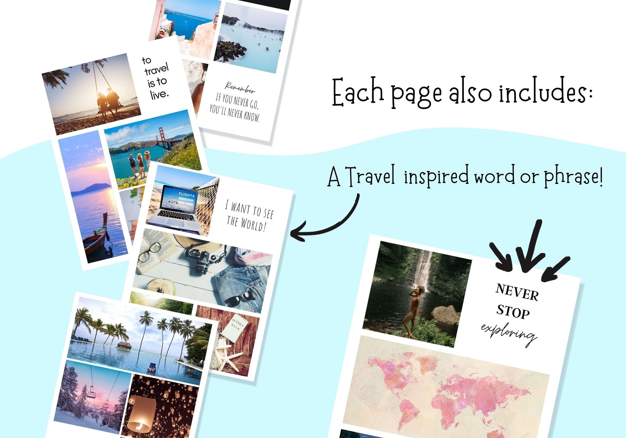 Travel Vision Board Kit, Vision Board Printable, Vision Board Party Kit ...