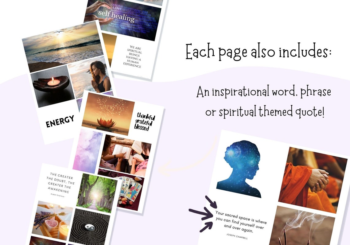 Spiritual Vision Board Printable, Vision Board for Women, Vision Board ...