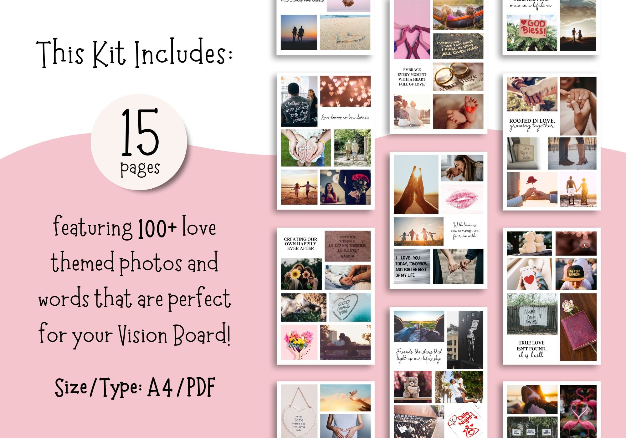 Love Vision Board Kit, Couples Vision Board, Vision Board Party 2024 ...