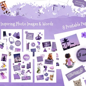 Purple Vision Board Printable, Vision Board Kit for Women 2026, Vision ...