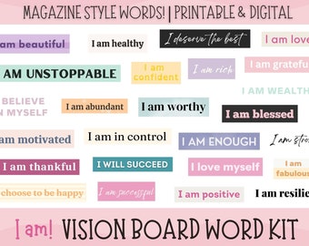 Spiritual Vision Board Words, Vision Board Digital, Womens Vision Board ...