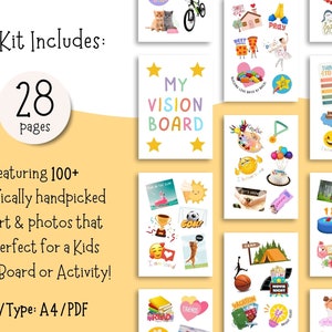 Kids Vision Board Kit, Vision Board Printable, Family Vision Board ...