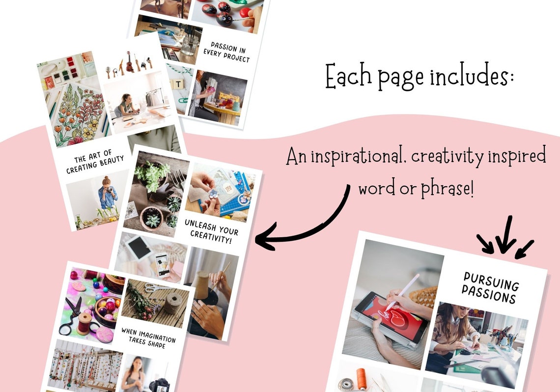 Craft Vision Board Printable, Vision Board Kit, Vision Board Party Kit ...