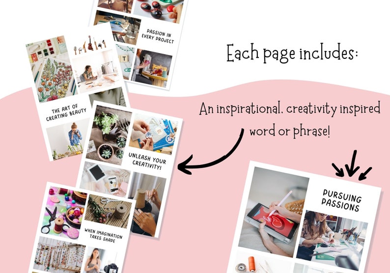 Craft Vision Board Printable, Vision Board Kit, Vision Board Party Kit ...