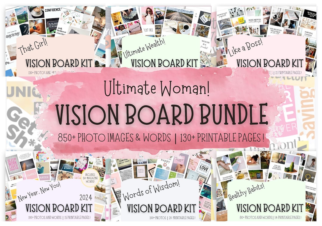 Women's Vision Board Bundle, Vision Board Kit for Women, Vision Board ...