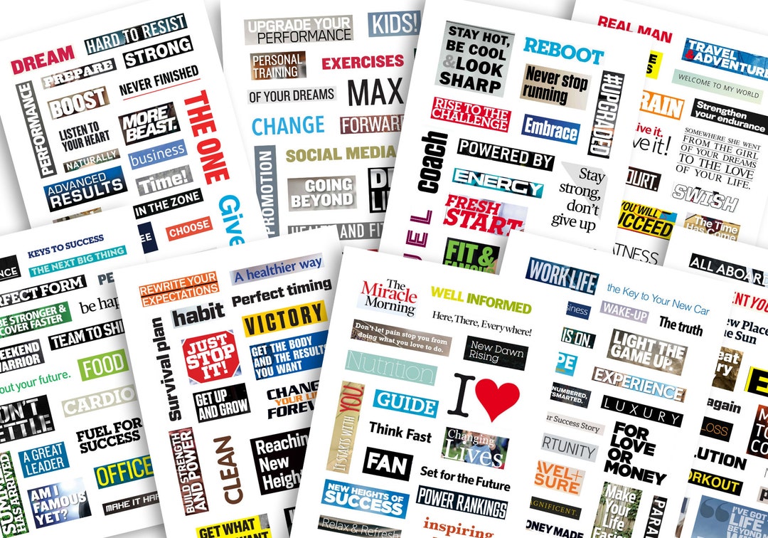 175+ Mens Vision Board 2026 Printable, Magazine Words Cutouts, Boys ...