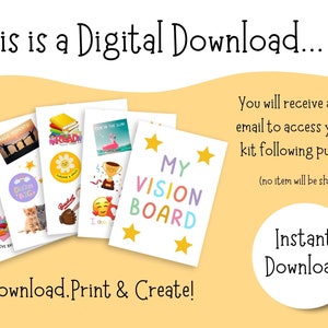 Kids Vision Board Kit, Vision Board Printable, Family Vision Board ...