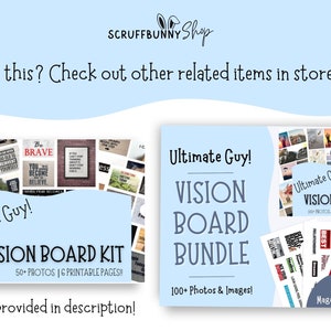Vision Board Kit for Men, Vision Board Printable, Vision Board for Boys ...