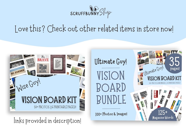 Vision Board Kit for Men, Vision Board Printable, Vision Board for Boys ...