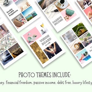 Vision Board Printable for Wealth, Money Vision Board Kit, Vision Board ...